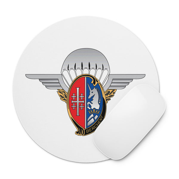 Tapis de souris rond 1er RHP (au profit du projet de la statue de Sain – Soutien Commando